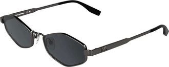 Karl Lagerfeld Lunettes de soleil &agrave; monture g&eacute;om&eacute;trique - Femme - Accessoires - Noir - Taille: 54 MM