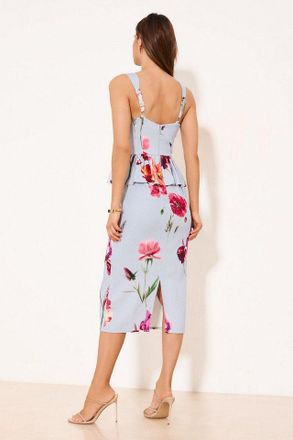 Lipsy Midikleid Lipsy Midikleid mit Blumenmuster und Sch&ouml;&szlig;chen (1-tlg)
