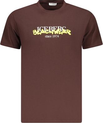 Iceberg Homme, Tops, Brun, Taille: M T-shirt &agrave; manches courtes