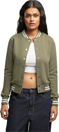 Urban Classics Damen Ladies College Sweat Jacket Olive/Olive, 4XL