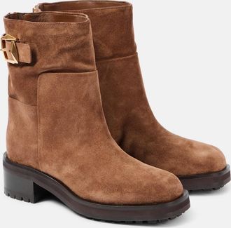 Jimmy Choo London Ankle Boots Brooklyn 50 aus Veloursleder