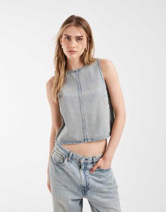 Levi's Top en jean - Gris
