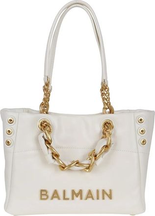 Balmain Shopper & Totes - Smooth Leather Shopper Bag - Gr. unisize - in Weiß - für Damen