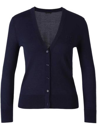 Givenchy Geknöpfter Cardigan mit V-Ausschnitt - Blau