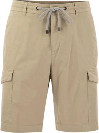 PESERICO Homme, Shorts, Beige, Taille: L Jogger Bermuda
