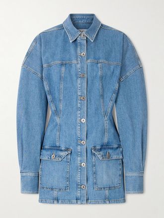 The Attico Mini-jeanskleid - Blau