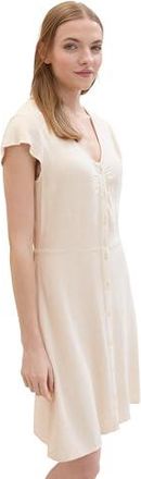 Tom Tailor Denim TOM TAILOR Denim 1041995 Robe, 24421-creme Beige Melange, XL Femme