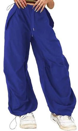 Generico Pantalon de sport pour femme large pantalon de jogging pour femme avec poches courbes, pantalon de surv&ecirc;tement ample avec cordon de serrage doux et co