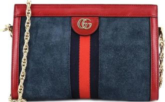 Gucci Ophidia Chain Suede Small shoulder bag - Blau