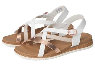 Skechers Sandales Desert Kiss Low-Peak Rank pour femme, Blanc, 38 EU