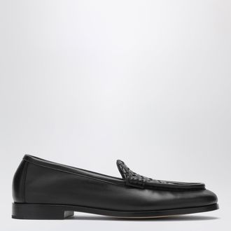 Bottega Veneta Silenzio Loafer aus schwarzem Lammleder