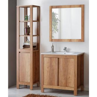 AC-D&eacute;co Ensemble meubles de salle de bain complet - Bois - 60 cm - Typical Oak - Livraison gratuite