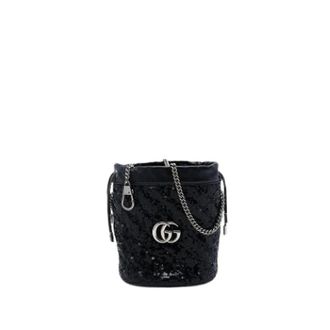 Gucci Pre-owned Gesteppte Pailletten-Bucket Bag - - Pre-owned - Damen - Schwarzk - ONE SIZE