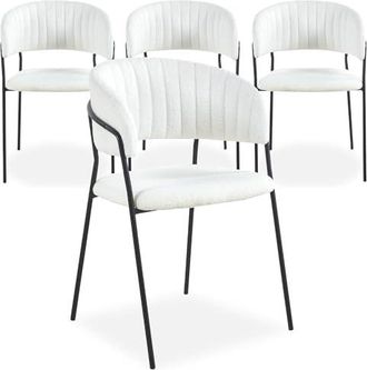 Menzzo Tabata Stuhl, cremefarben, L53.5 x P52.5 x H79 cm