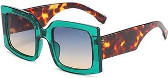 Generic Lunettes de soleil carrées rétro à large cadre, lunettes décoratives de vacances en plein air pour hommes et femmes (couleur : B, taille : moyen) 2026