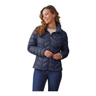 Junge Elegante Daisy Daunenjacke Navy - - Jackets - Damen - Blau - 5XL