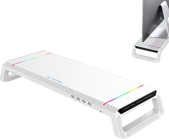 Generic Laptopst&auml;nder f&uuml;r das B&uuml;ro - t 1-Monitor-Schreibtisch-Organizer, leichte Faltbare Struktur, Stabiler PC-Druckerhalter, 9 Modi RGB-Beleuchtung, USB3.0-