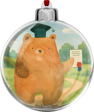 Mr. & Mrs. Panda christbaumkugel B&auml;r Pr&uuml;fung Design - Geschenk, Abschlusszeugnis, Christbaum anh&auml;nger, christbaumkugeln, Abitur, Weihnachtskugel, Bestanden, weihnachts