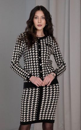 Passioni Strickpullover mit Sternmuster und Knopfdetails