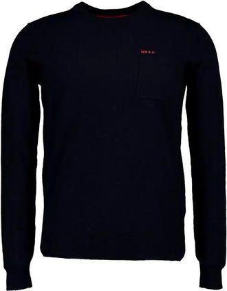 N.Z.A. Herren Pullover blau unifarben