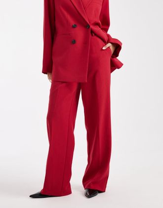 Vero Moda Elegante Hose in Rot mit weitem Schnitt, Kombiteil
