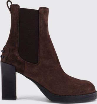 Tod's Bottines Chelsea en daim avec talon haut carr&eacute;