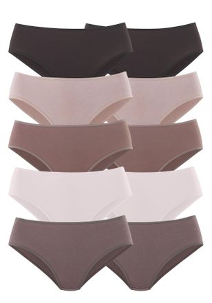 Petite Fleur Jazz-Pants Slips PETITE FLEUR, Damen, Gr. 32/34, beige (pastell), Obermaterial: 95% Baumwolle, 5% Elasthan, unifarben, k&ouml;rpernah, Unterhosen, aus elas