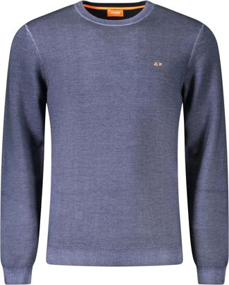 Sun 68 Maglia L Pull Col Rond - Homme - Pulls - Bleu - Taille: XL