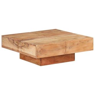 vidaXL Vidaxl - Table basse 80x80x28 cm Bois dacacia massif