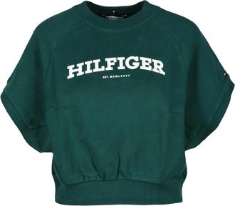 Tommy Hilfiger Femme, Sweatshirts et sweats &agrave; capuche, Vert, Taille: 38 FR SweaT-shirt