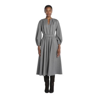 Crida Milano Woll-Canvas-Kleid Treviso - - Dresses - Damen - Grau - M
