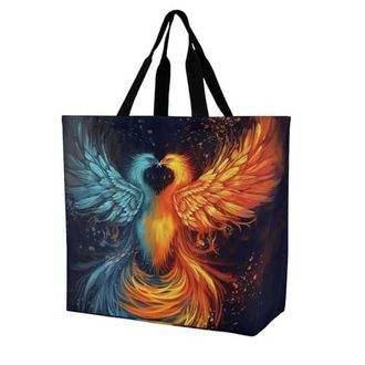 Generic Ph&eacute;nix De Feu Et DEau Sac Cabas Pliable Tote Bag D&eacute;contract&eacute; Sac A Main Femmes Pour Universit&eacute; Voyage Travail