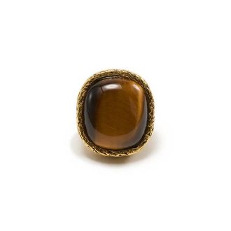 Aur&eacute;lie Bidermann Bague Miki oeil de tigre