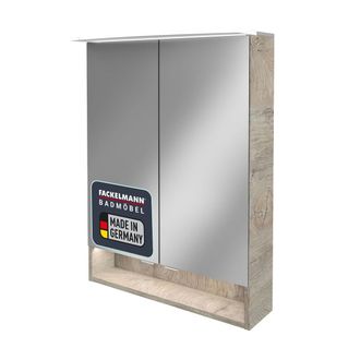 Fackelmann LED Spiegelschrank B.Style/Badschrank mit ged&auml;mpften Scharnieren/Ma&szlig;e (B x H x T): ca. 60 x 81,2 x 15,3 cm/hochwertiger Schrank mit Spiegel und Beleuc