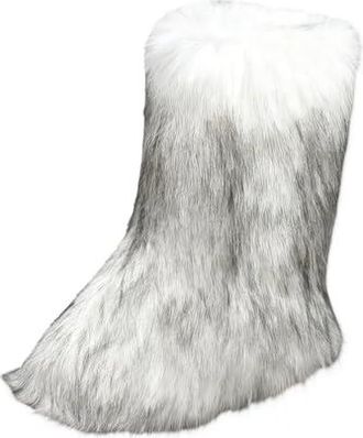 Generic Bottes Femme dHiver Plates Peluche Chaude Bottes Mi-mollet Semelle Antid&eacute;rapant L&eacute;g&egrave;res Confortables Tendance Moelleuses Femme Chaussures D&eacute;contract&eacute;e