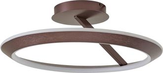 Lucande LED Deckenleuchte Eldra dimmbar (Modern) in Braun aus Metall (1 flammig,) - Lampe Deckenlampe Wohnzimmerleuchte