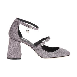 Msgm Logo-Charm 90mm Glitzer-Pumps - - Shoes - Damen - Grau - 37 EU