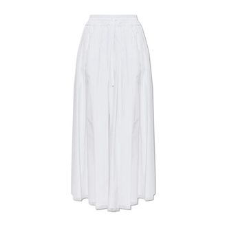 Dolce & Gabbana Femme, Jupes, Blanc, Taille: 34 FR Jupe en coton avec empi&egrave;cements en dentelle