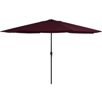 vidaXL Vidaxl - Parasol de jardin avec m&acirc;t en m&eacute;tal 390 cm rouge bordeaux