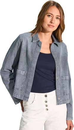 Cecil Damen B212208 Overshirt Jeansjacke, mid Blue wash, L