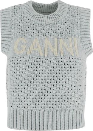 Ganni Femme, Pulls, Bleu, Taille: 40 FR Collection de tricots &eacute;l&eacute;gants