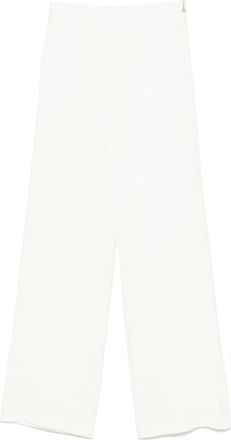 Patrizia Pepe Femme, Pantalons, Blanc, Taille: 38 FR Pantalon Droit en Cr&ecirc;pe