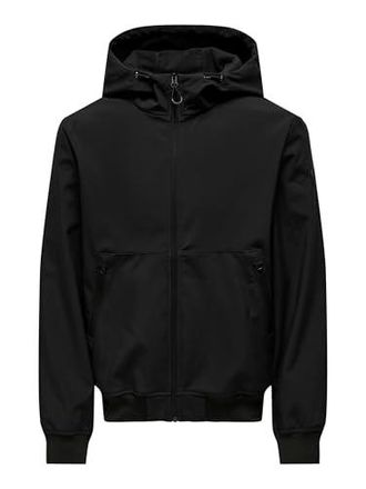 Only & Sons Onsbowie Veste softshell Bomber OTW pour homme, Noir, M
