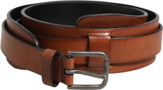 Dolce & Gabbana Femme, Accessoires, Brun, Taille: ONE Size Ceinture Homme Classique Boucle Logo M&eacute;tal Dor&eacute;