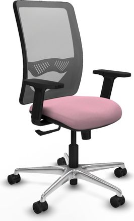 Piqueras y Crespo Computerstuhl Rosa Zulema mit 2D-Armen, h&ouml;henverstellbare Lendenwirbelst&uuml;tze, ausgestattet mit 3 Positionen und Schneidschaum, mit Rollen von 65 mm, N