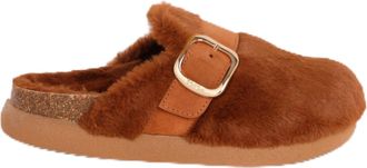 Scholl Damen Ivy Big Buckle Sandale, Cognac, 41 EU