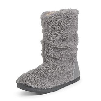 Polar Chaussons en sherpa pour homme - Chaussons dint&eacute;rieur en mousse &agrave; m&eacute;moire de forme avec semelle en caoutchouc antid&eacute;rapante