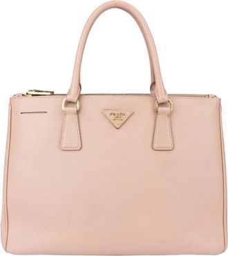 Prada Crossbody Bags - Prada Pink Saffiano Leather Galleria Handbag - Gr. unisize - in Gold - für Damen
