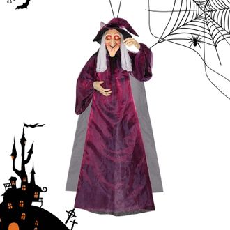 Generic Hexendekoration für den Außenbereich - Hexe mit glänzenden Augen, gruseliges Zubehör für die Gartenparty im Spukgarten