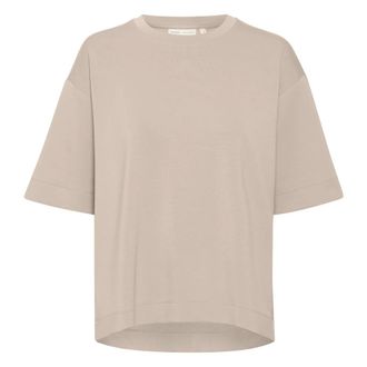 Inwear Femme, Tops, Beige, Taille: 42 FR T-shirt oversize beige argile